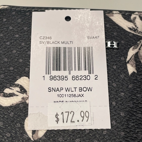 Coach | Bags | Nwtcoach Snap Wallet With Bow Printcoach Cz346gift ...